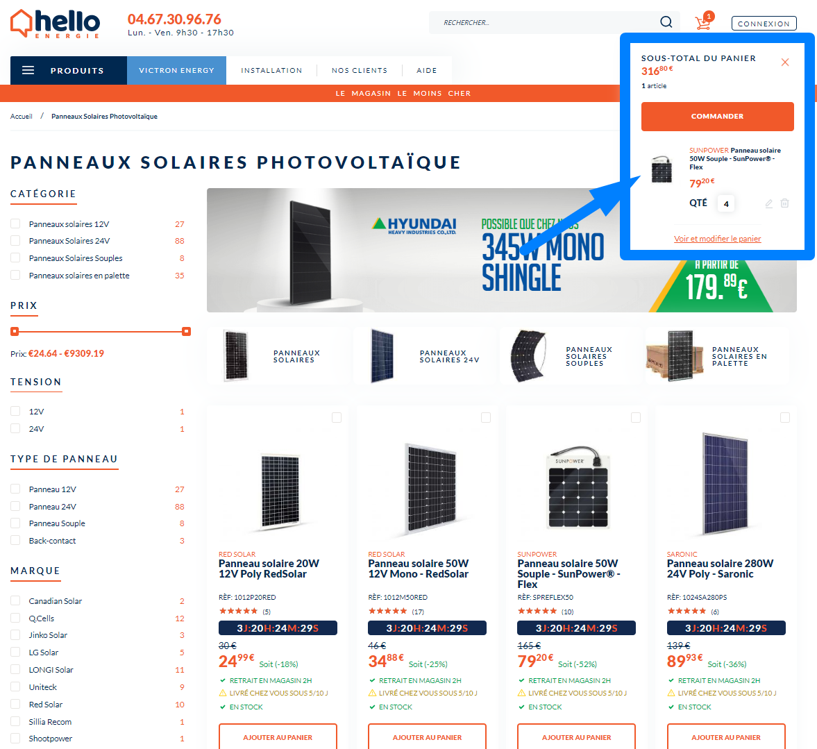 Valider mon panier – Allô.Solar