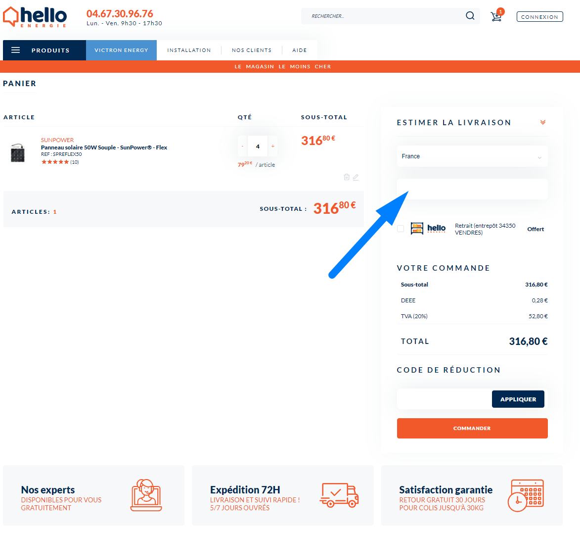 Valider mon panier – Allô.Solar